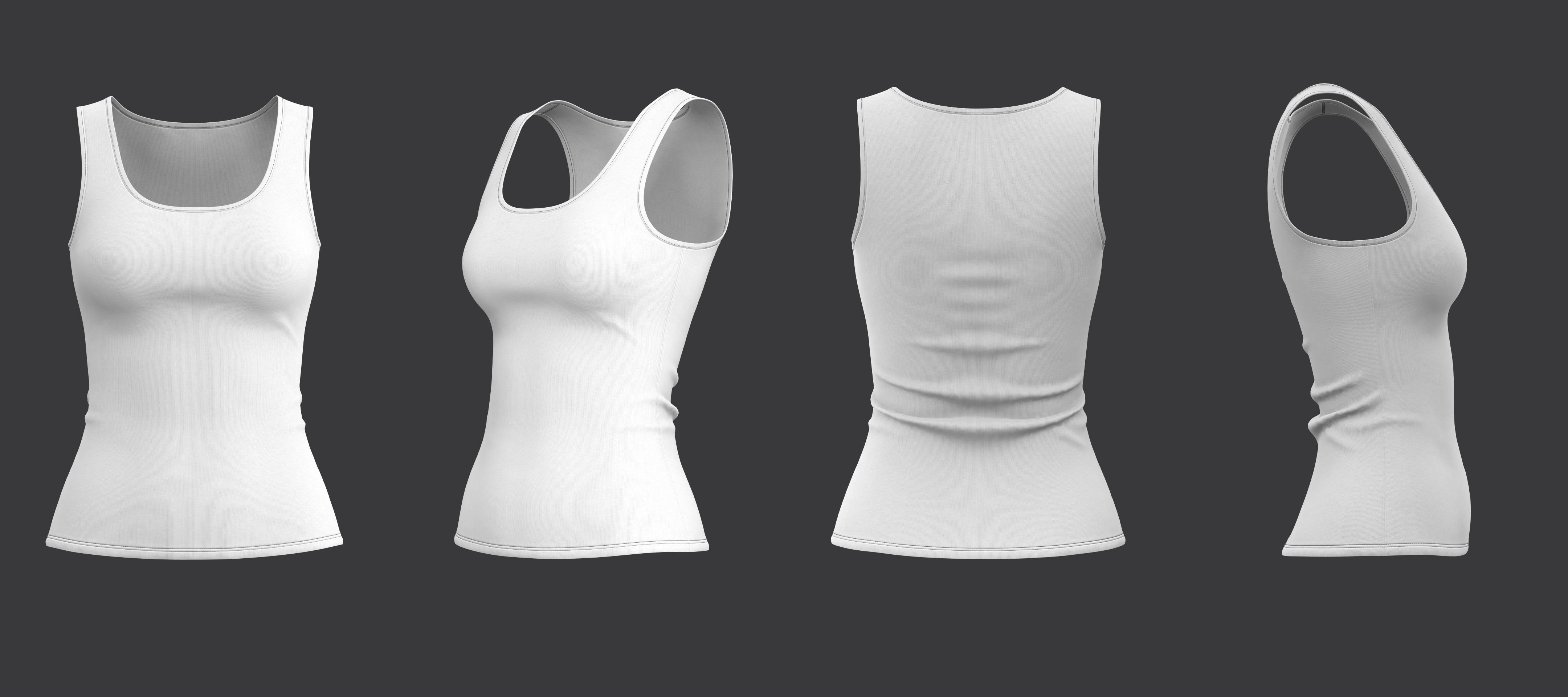 Basic Tank Top 3D model | CGTrader