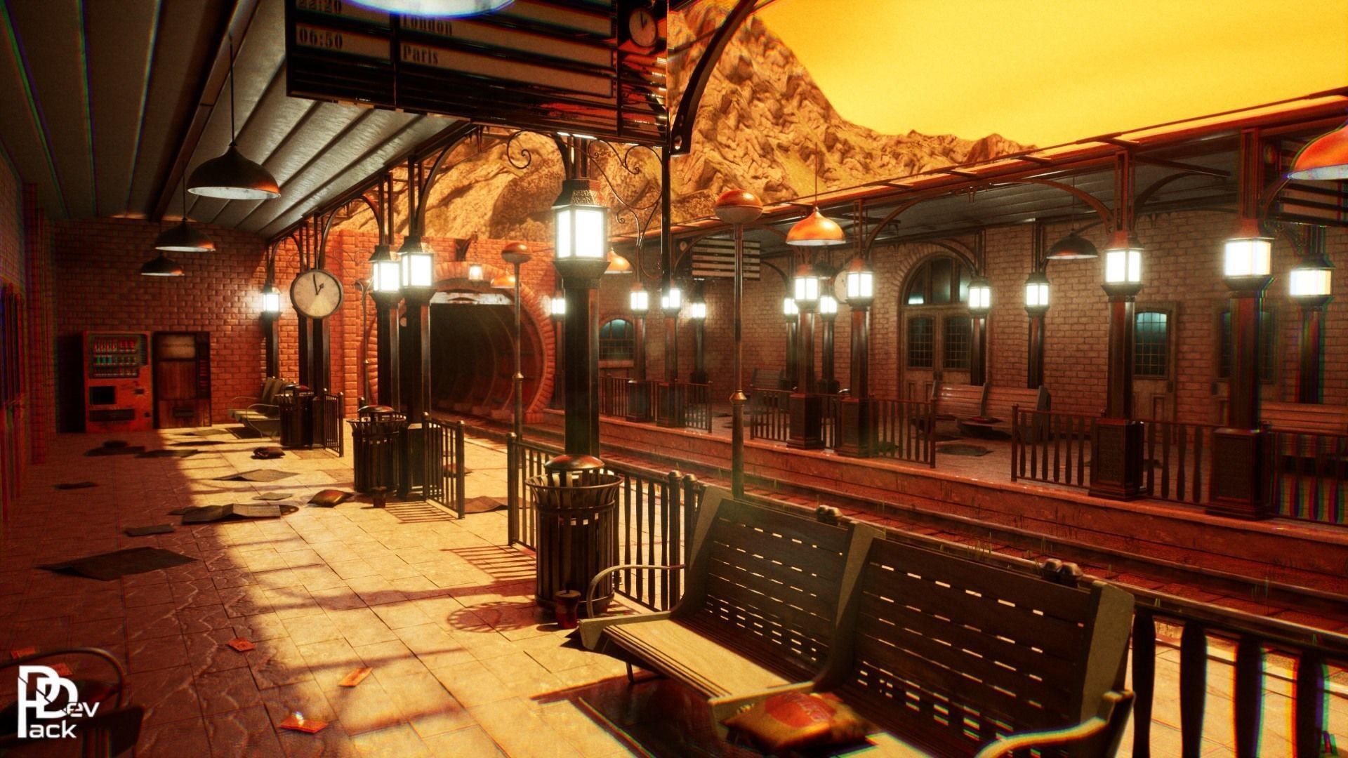 3D model Train Station 61 Assets VR / AR / low-poly | CGTrader