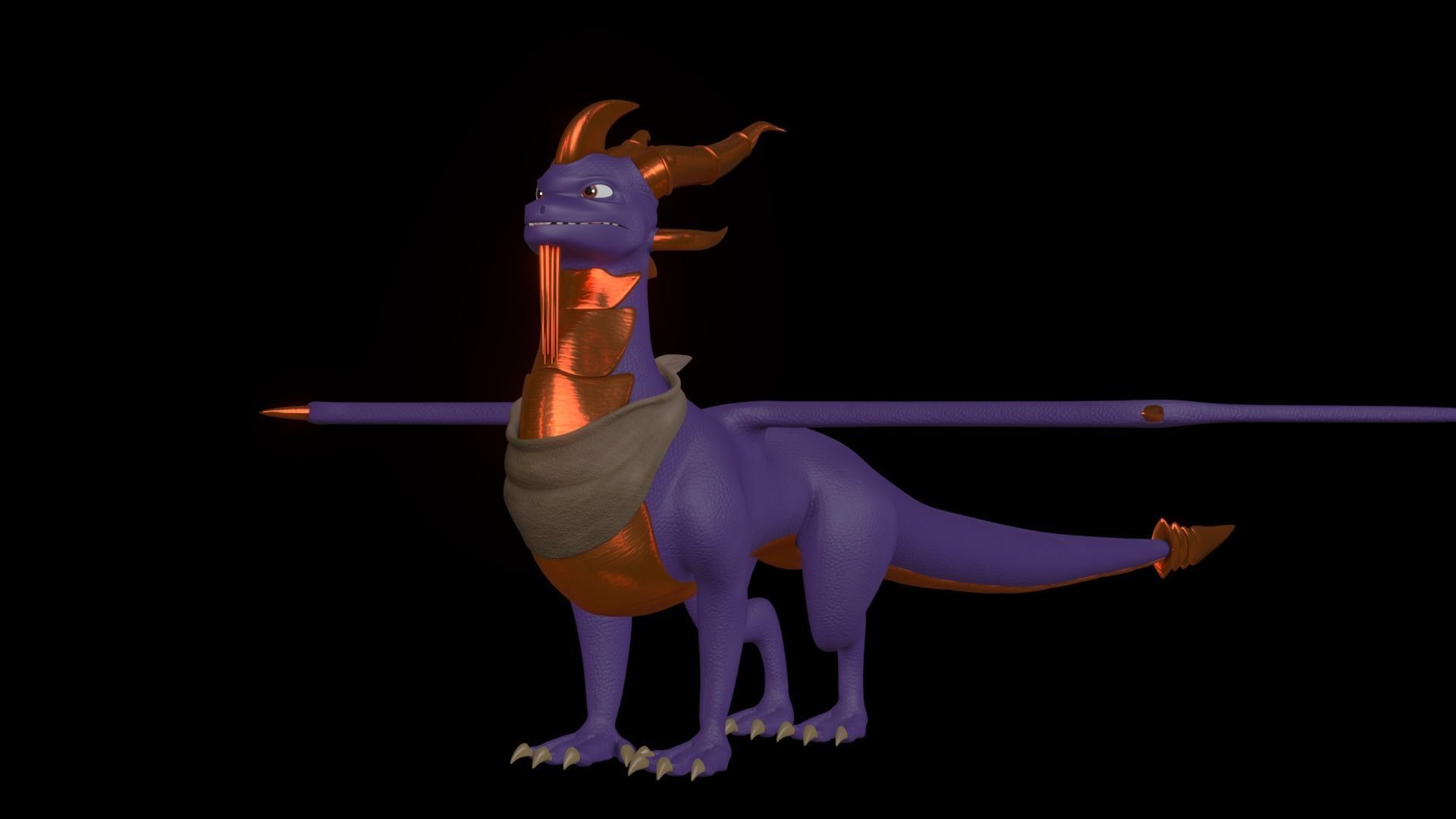 3D model Purple Dragon Ignitus Model VR / AR / low-poly | CGTrader