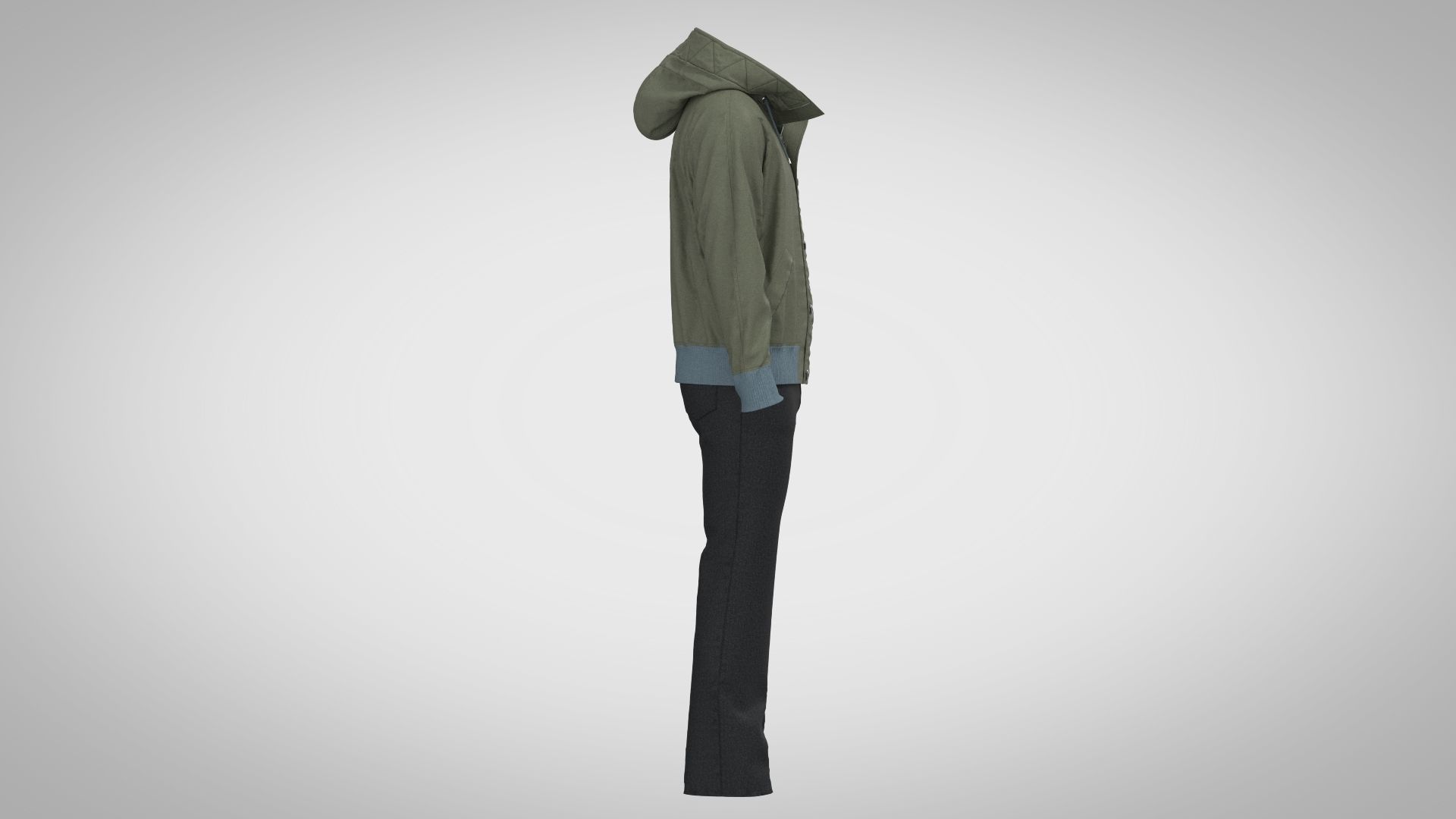 Hooded Bomber Jacket 3D model | CGTrader