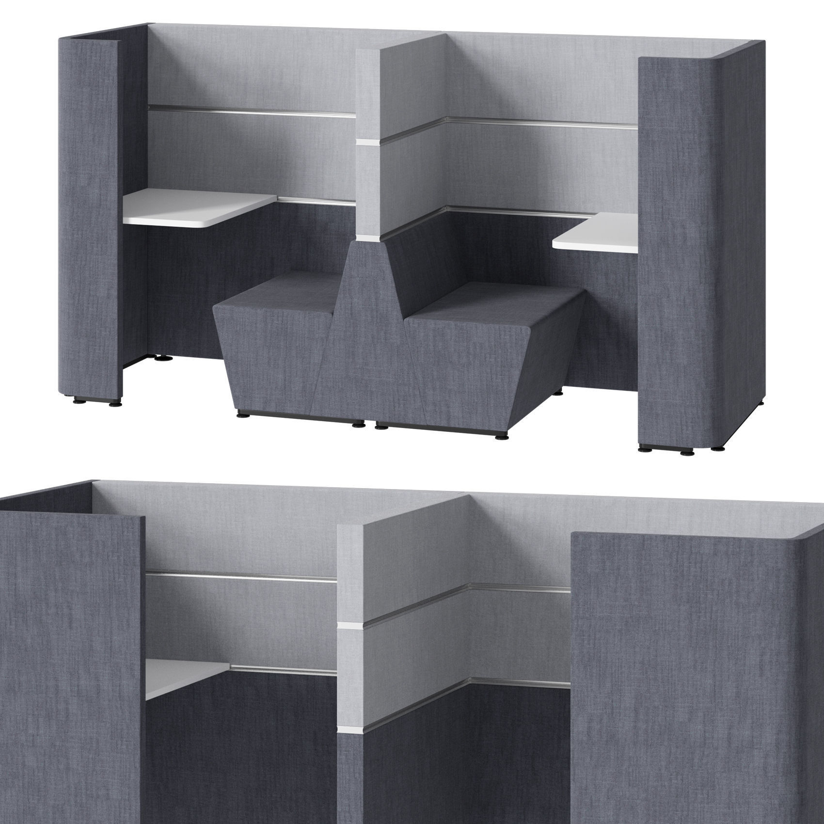 Office cubicle Connection Cubbi 3D model | CGTrader