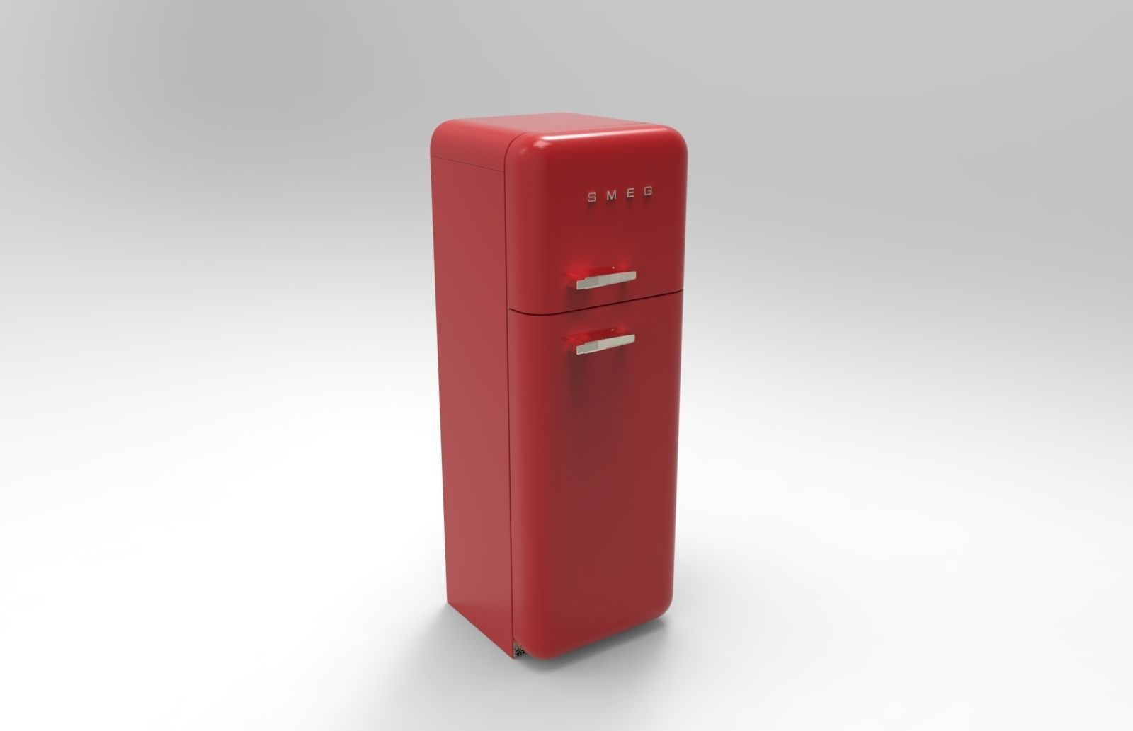 Modern Oval Retro Branded Refrigerator free 3D model | CGTrader