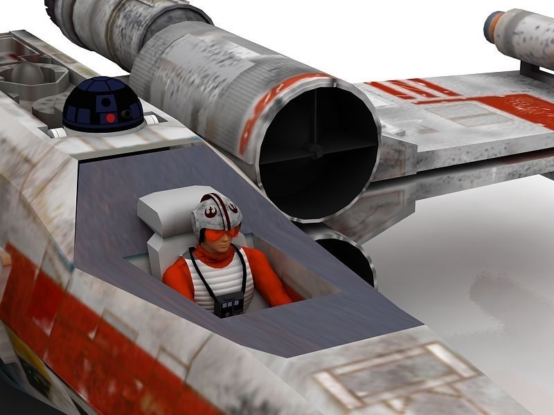 X-Wing Starfighter and R2D2 3D model | CGTrader