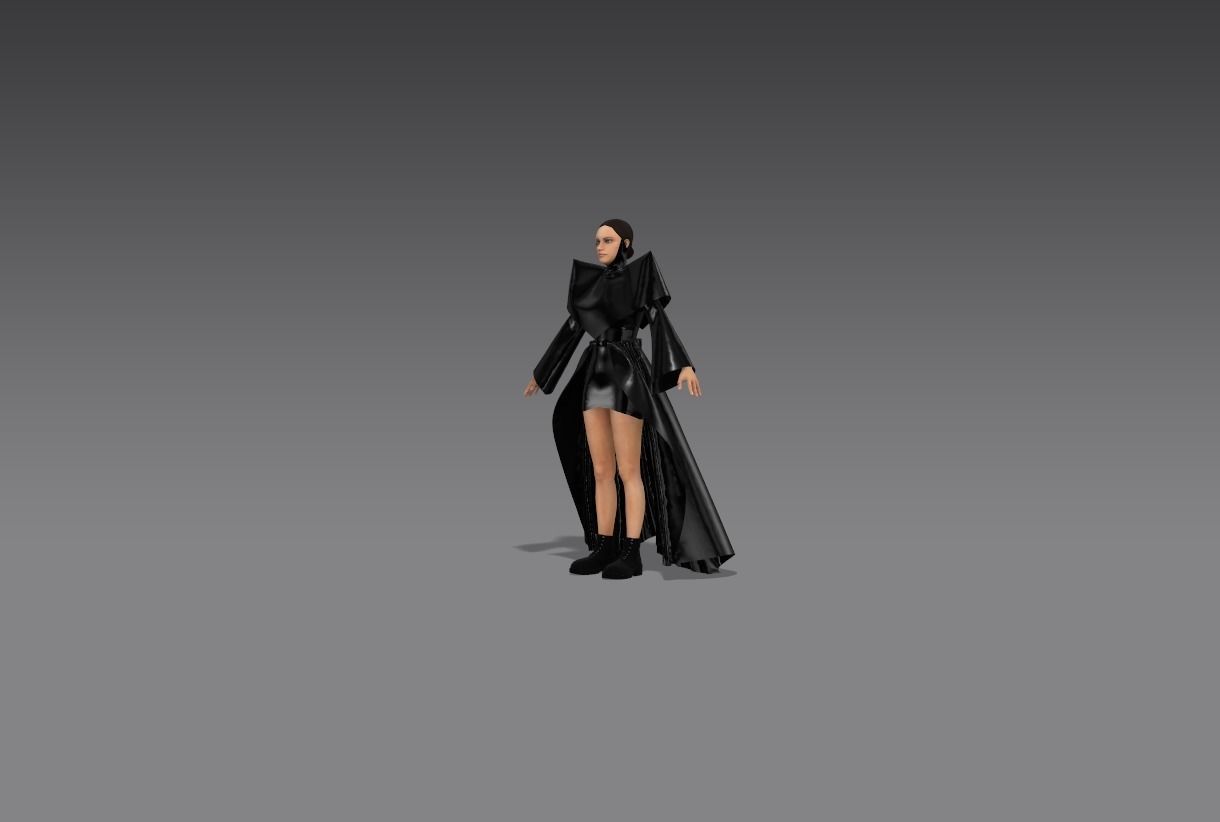 3d scifi dress 3d costume 3D model | CGTrader