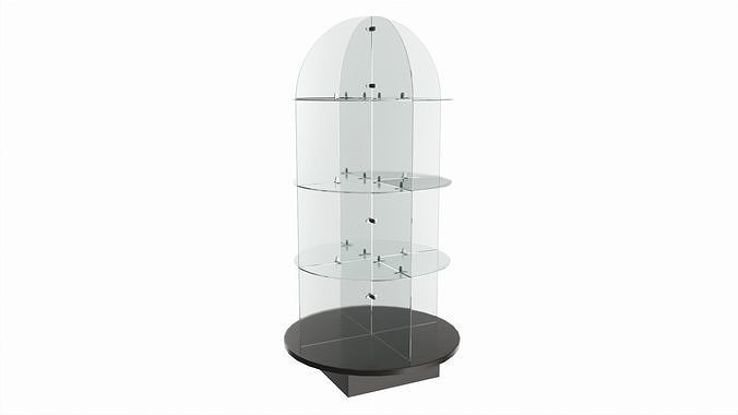 Store Glass Bullet Display with Base 3D model | CGTrader