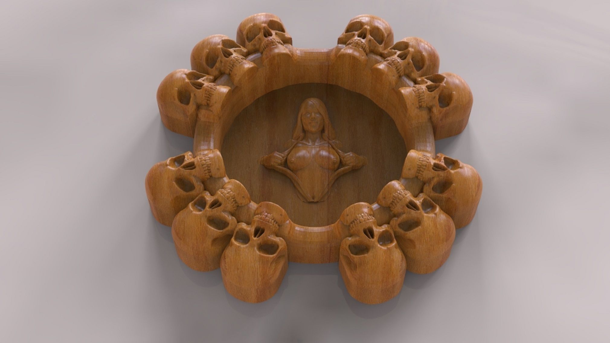 Girl Ashtray Cigar Tray File Dxf Dwg Svg Eps Ai for CNC Router 3D model ...