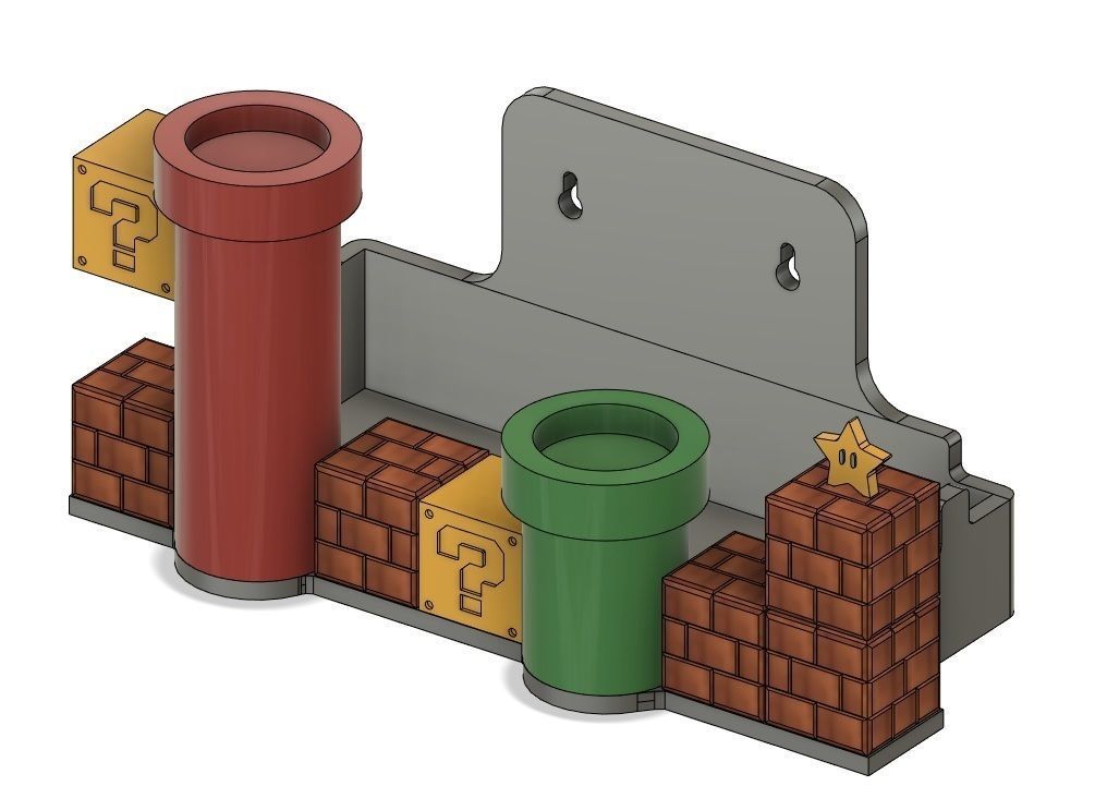 Nintendo Switch With 1 Dock Mario Bros Style Full Color Print 3D model ...