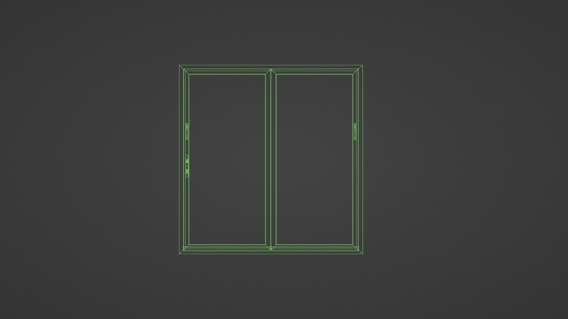 Sliding Window - Wood - White 3D model | CGTrader