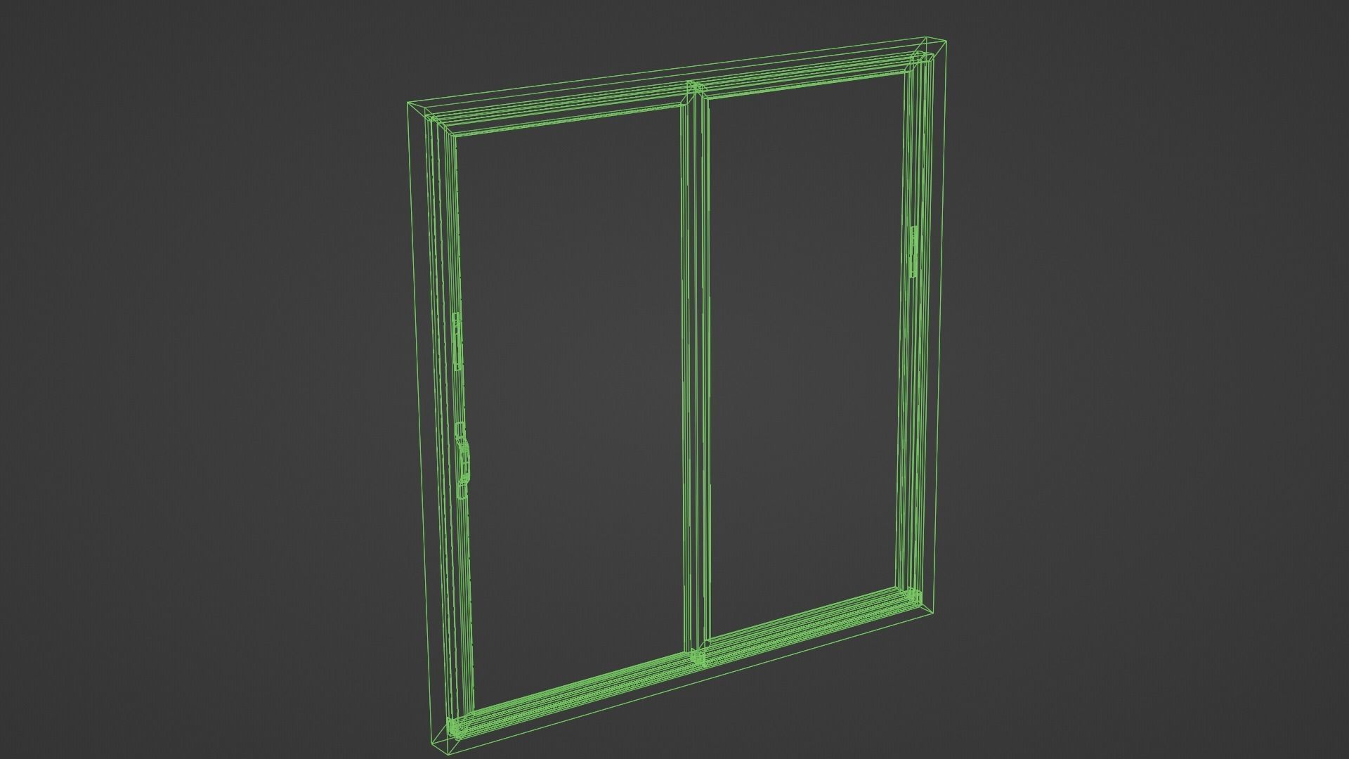 Sliding Window - Wood - White 3D model | CGTrader