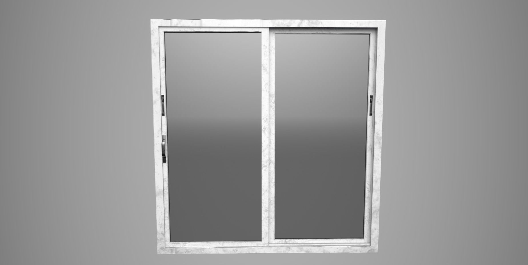 Sliding Window - Wood - White 3D model | CGTrader