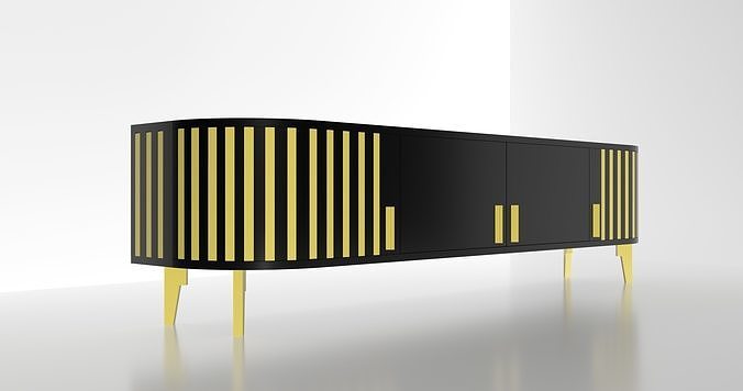 3D model specialis modern plexi tv unitates VR / AR / low-poly | CGTrader