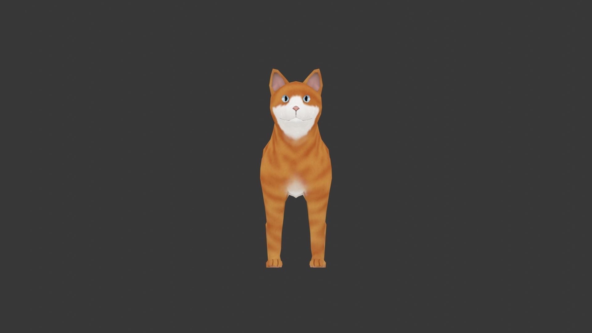 Orange Cat - NPR free VR / AR / low-poly 3D model | CGTrader
