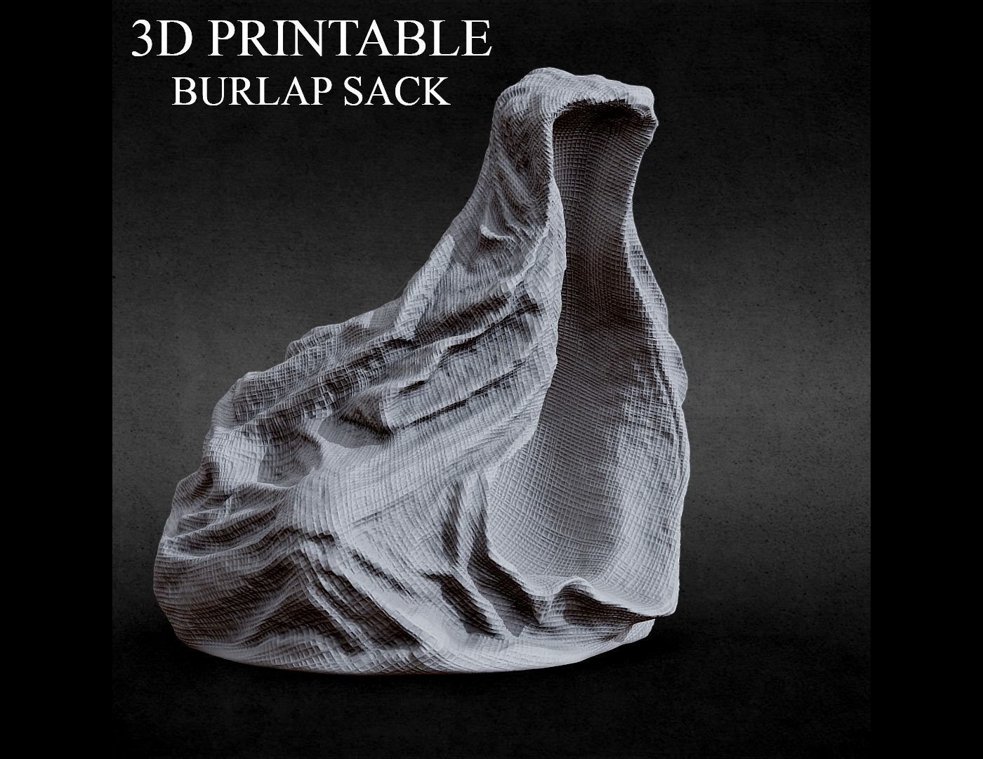3D PRINTABLE BURLAP SACK FOR KITBASH DIORAMAS 3D model 3D printable ...
