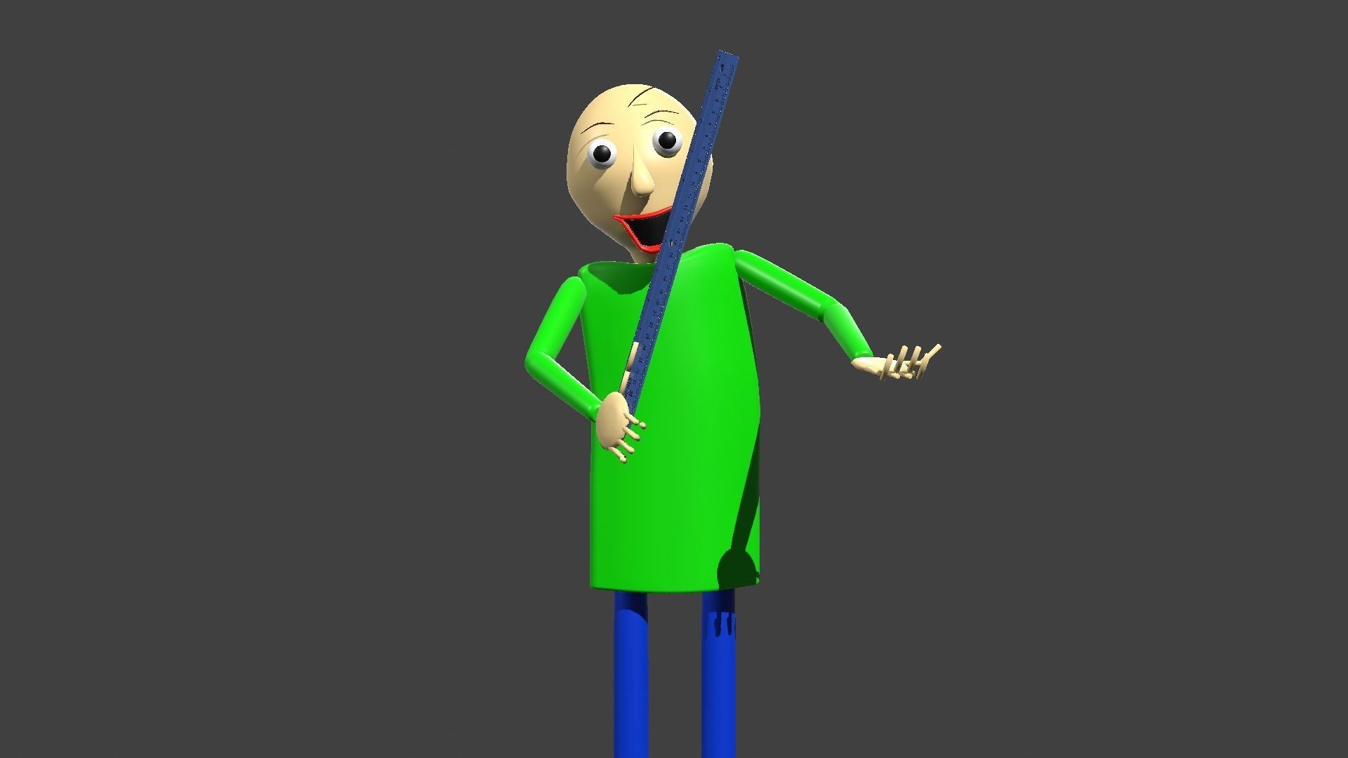 Foxbear Baldi Blender Port free 3D model rigged | CGTrader