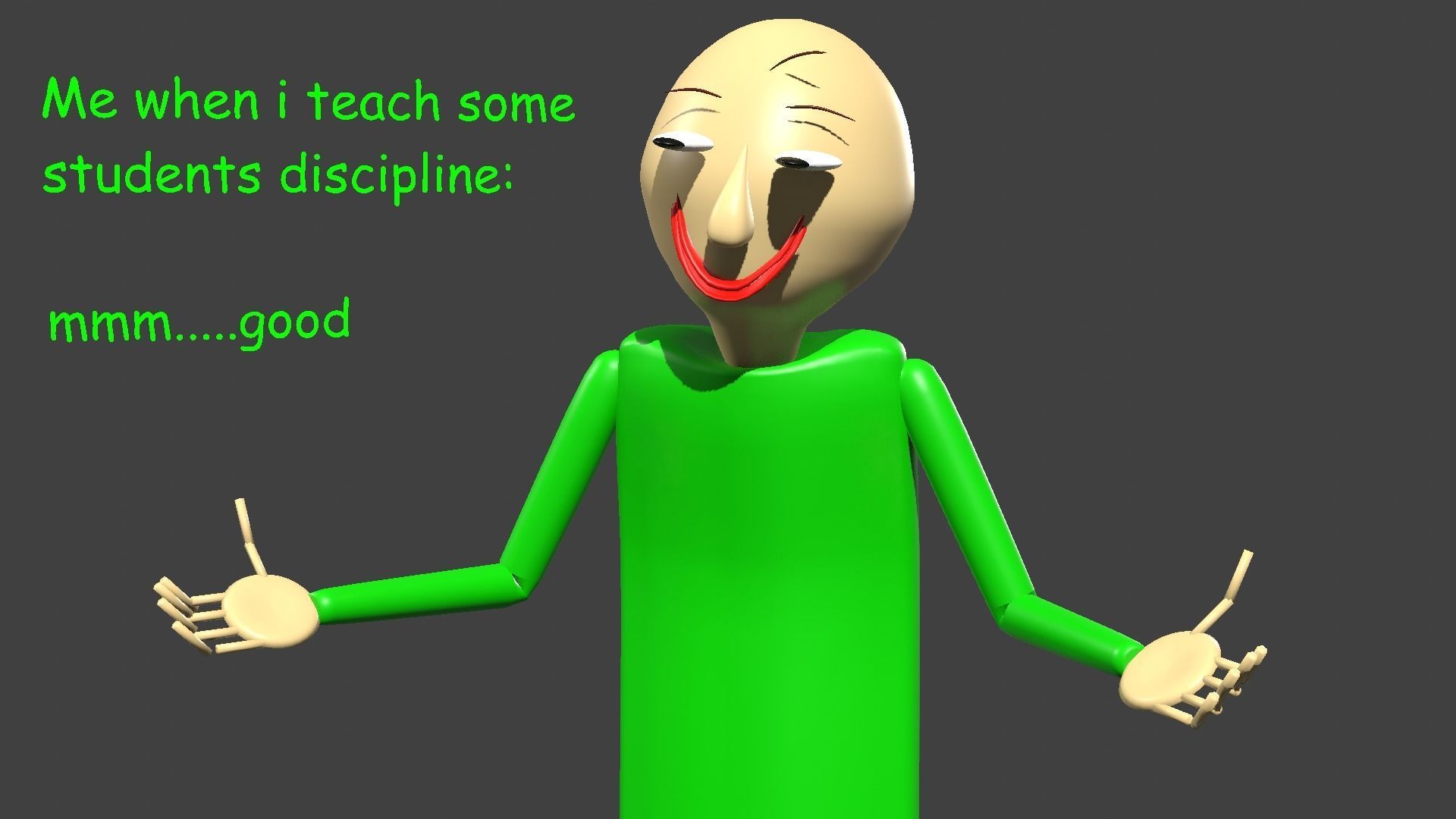 Foxbear Baldi Blender Port free 3D model rigged | CGTrader