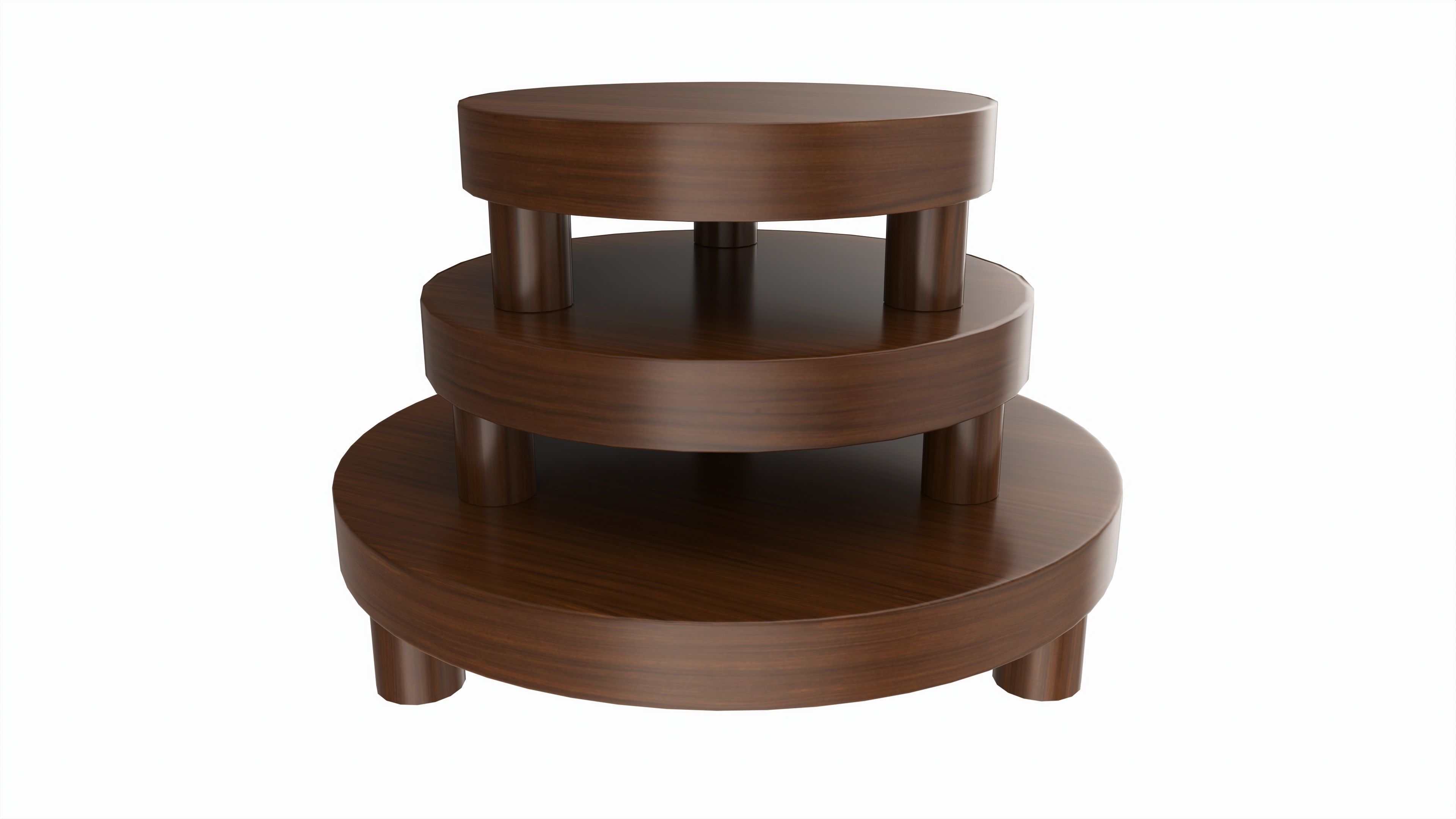 Store Wooden Round Display Stand 3D model | CGTrader
