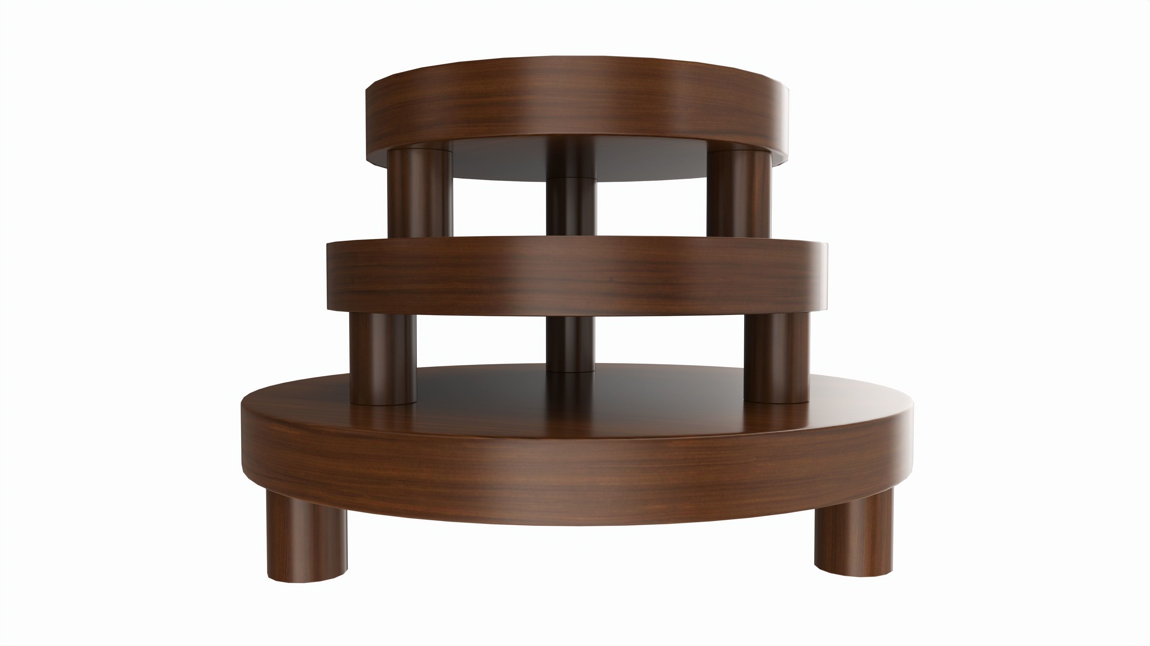 Store Wooden Round Display Stand 3D model | CGTrader