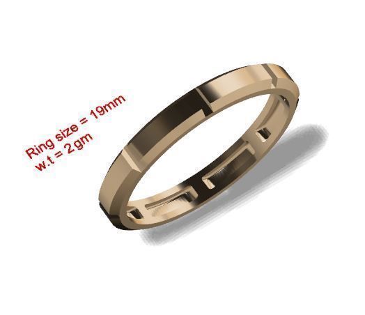 Beveled Edge Ring 3D model 3D printable | CGTrader