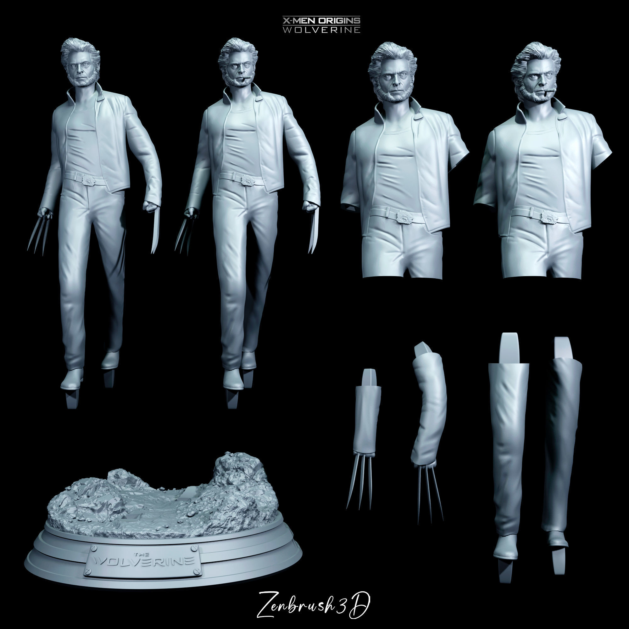 WOLVERINE - HUGH JACKMAN 3D PRINTING MODEL STL 3D model 3D printable ...