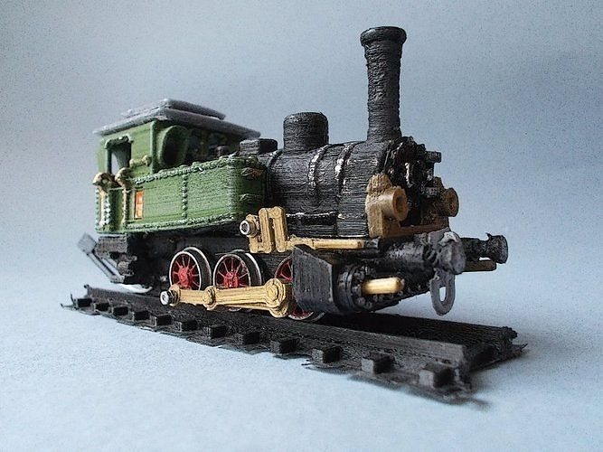 3D Printable Steam Train Model 3D model 3D printable | CGTrader
