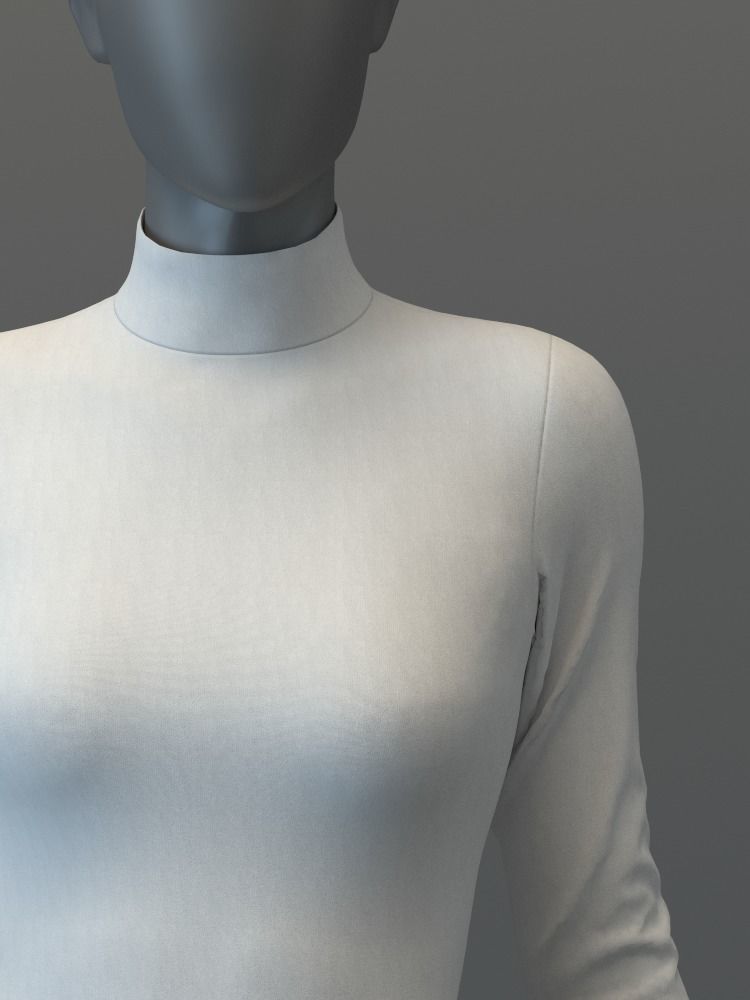Turtleneck Bodysuit 3D model | CGTrader
