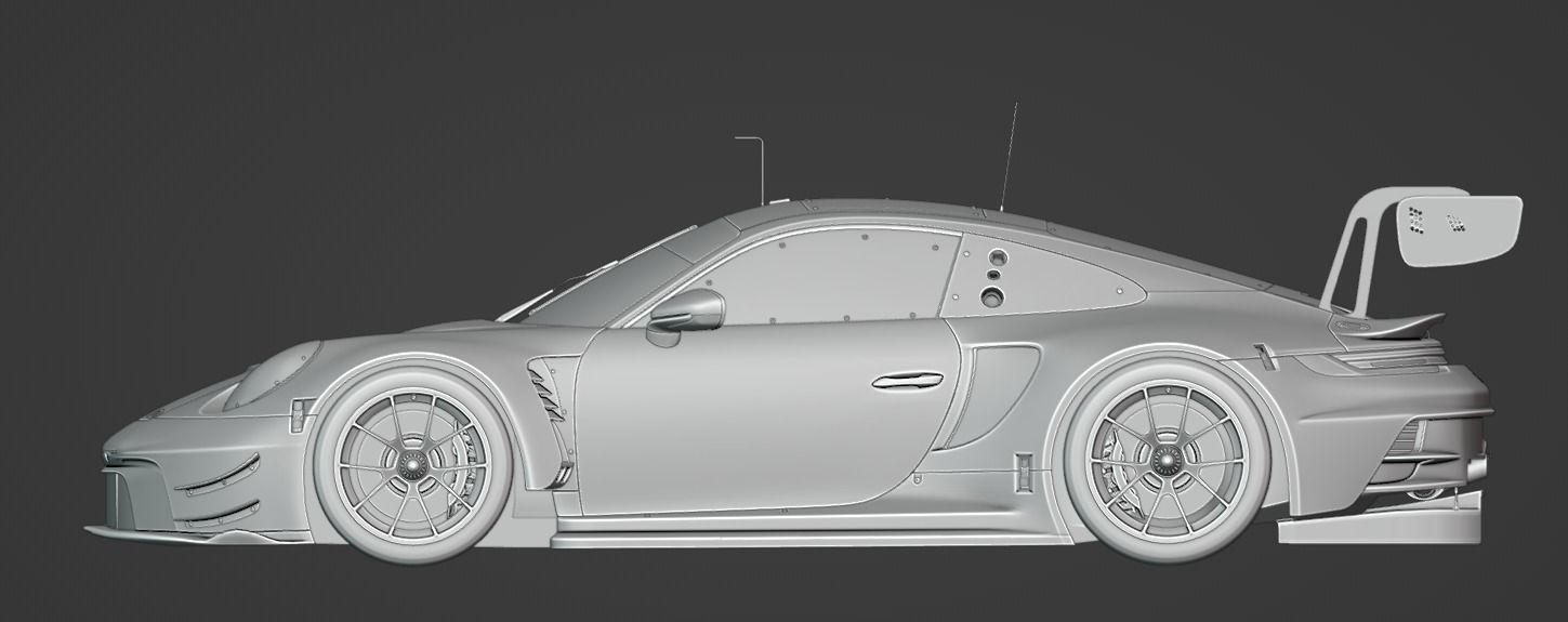 3D model porsche 911 992 gt3 r VR / AR / low-poly | CGTrader