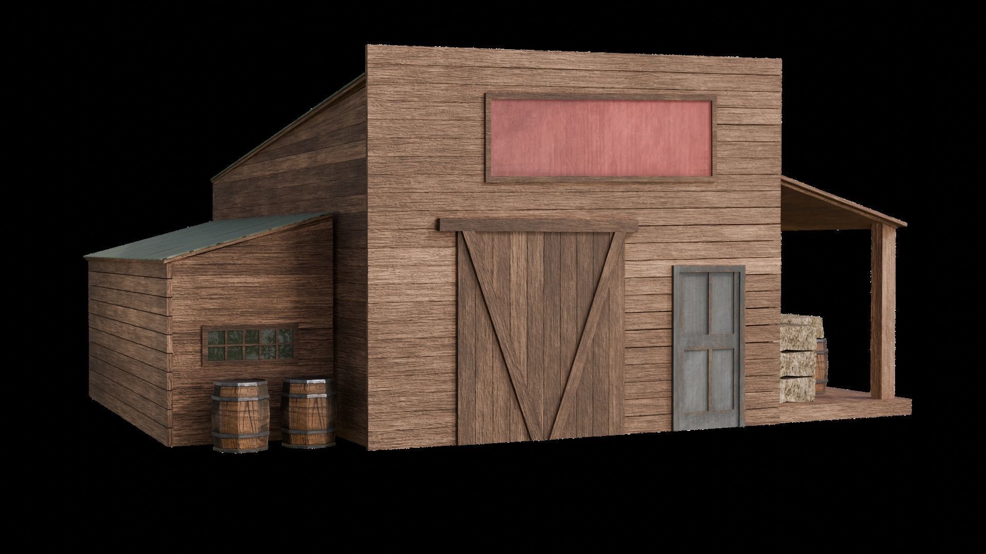 3D model Low-poly Western Buildings pack VR / AR / low-poly | CGTrader