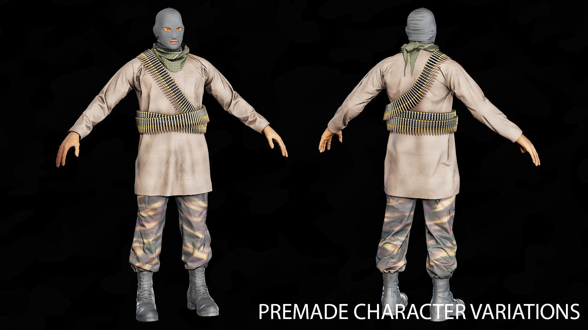 3D model Modular Insurgents Pack VR / AR / low-poly | CGTrader