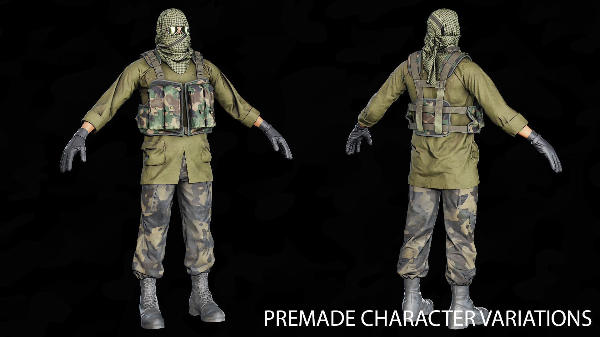 3D model Modular Insurgents Pack VR / AR / low-poly | CGTrader