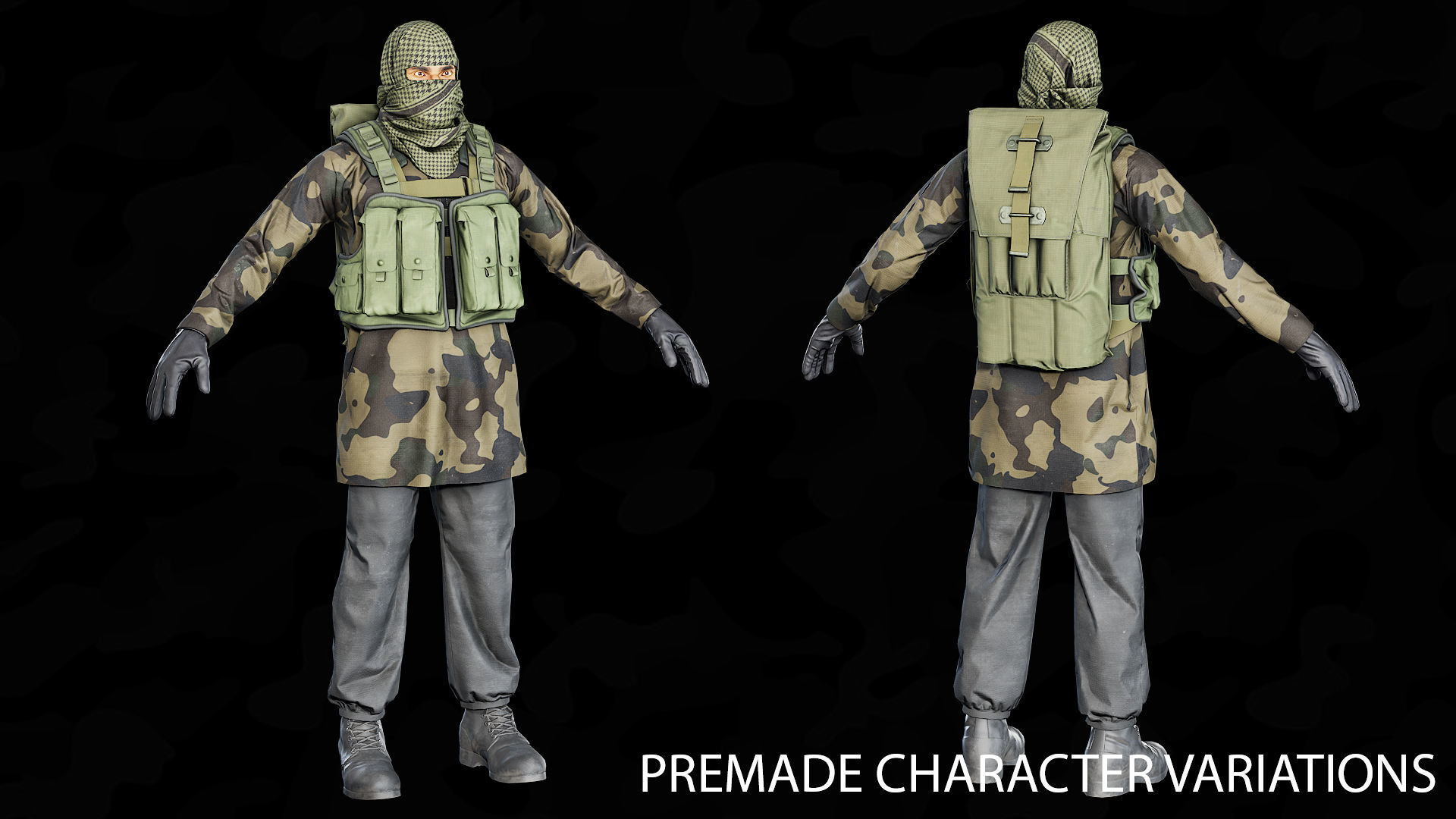 3D model Modular Insurgents Pack VR / AR / low-poly | CGTrader