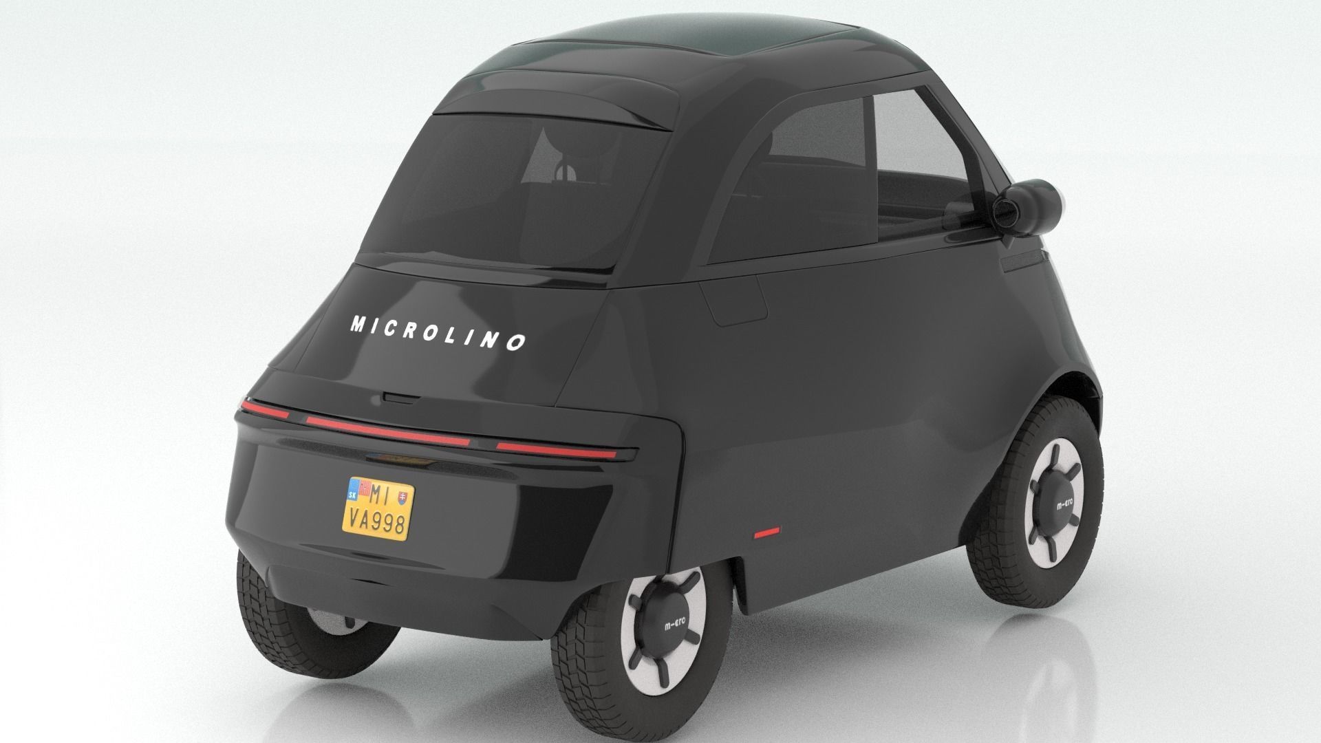 Microlino electric scooter car Balck 3D model | CGTrader