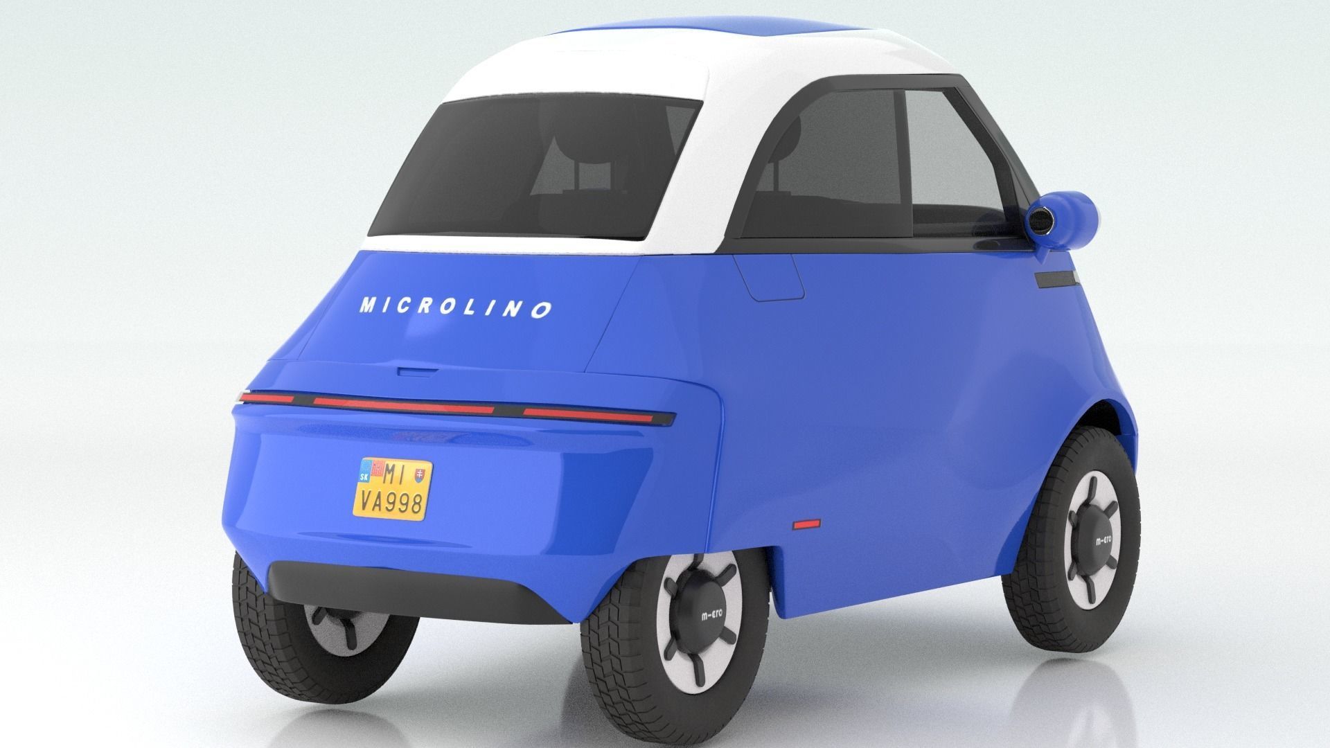 Microlino electric scooter car Blue 3D model | CGTrader