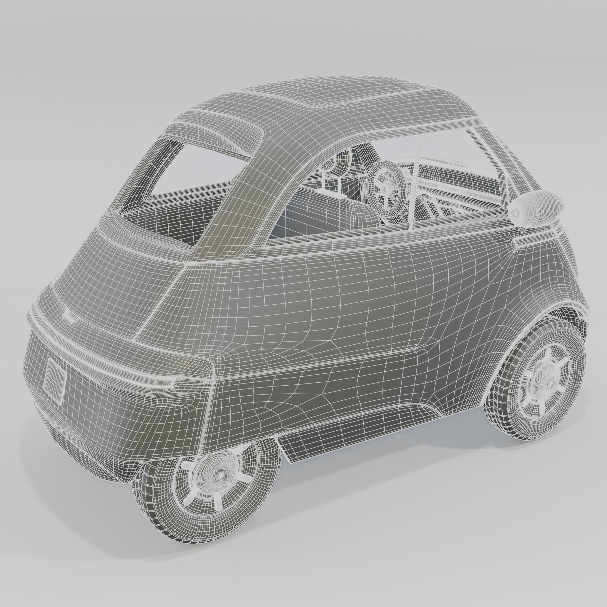 Microlino electric scooter car Blue 3D model | CGTrader
