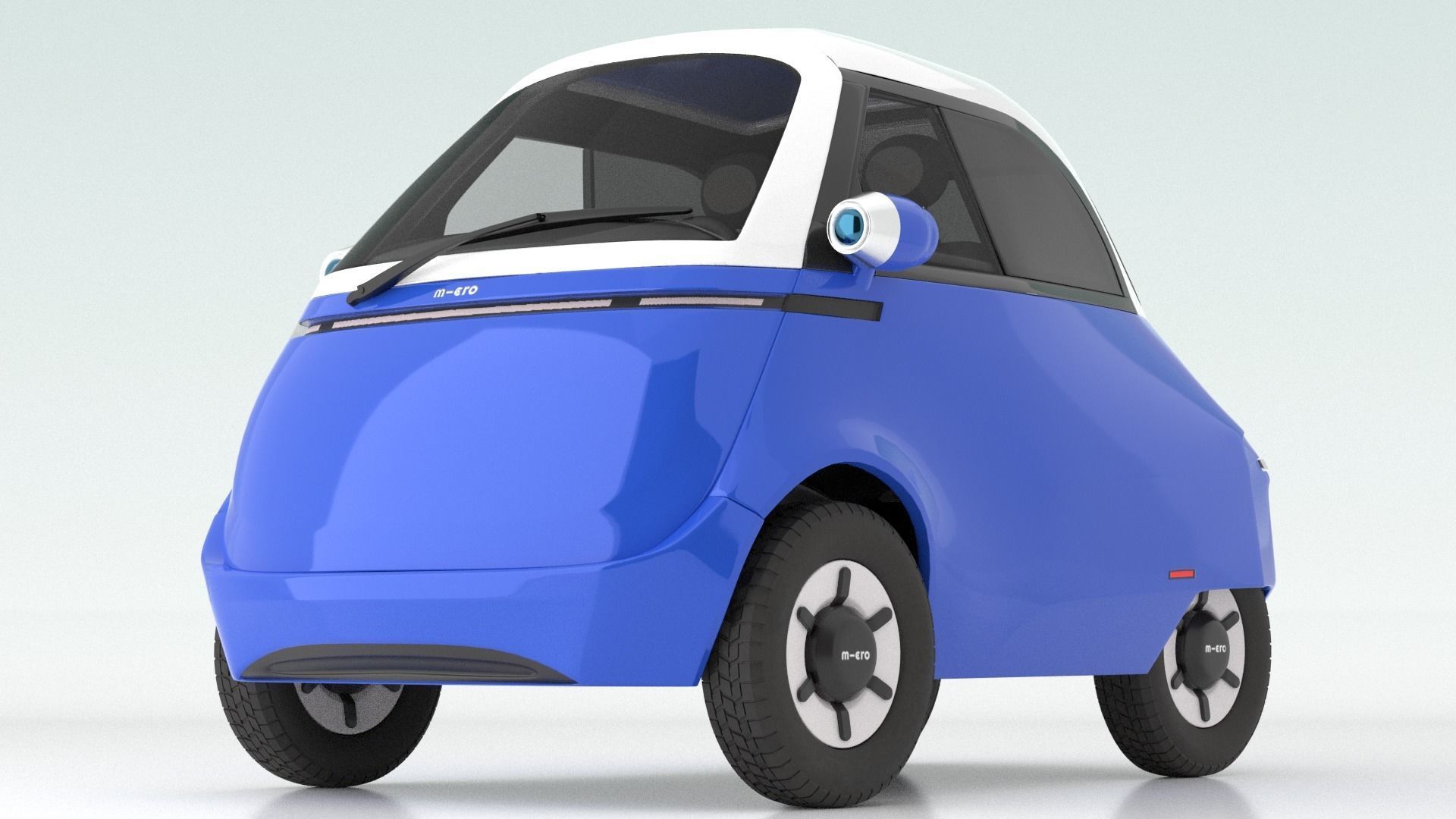 Microlino electric scooter car Blue 3D model | CGTrader