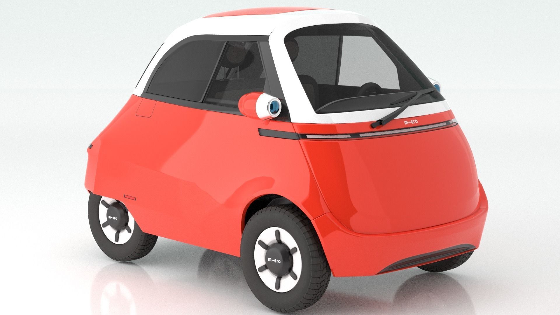 Microlino electric scooter car Red 3D model | CGTrader