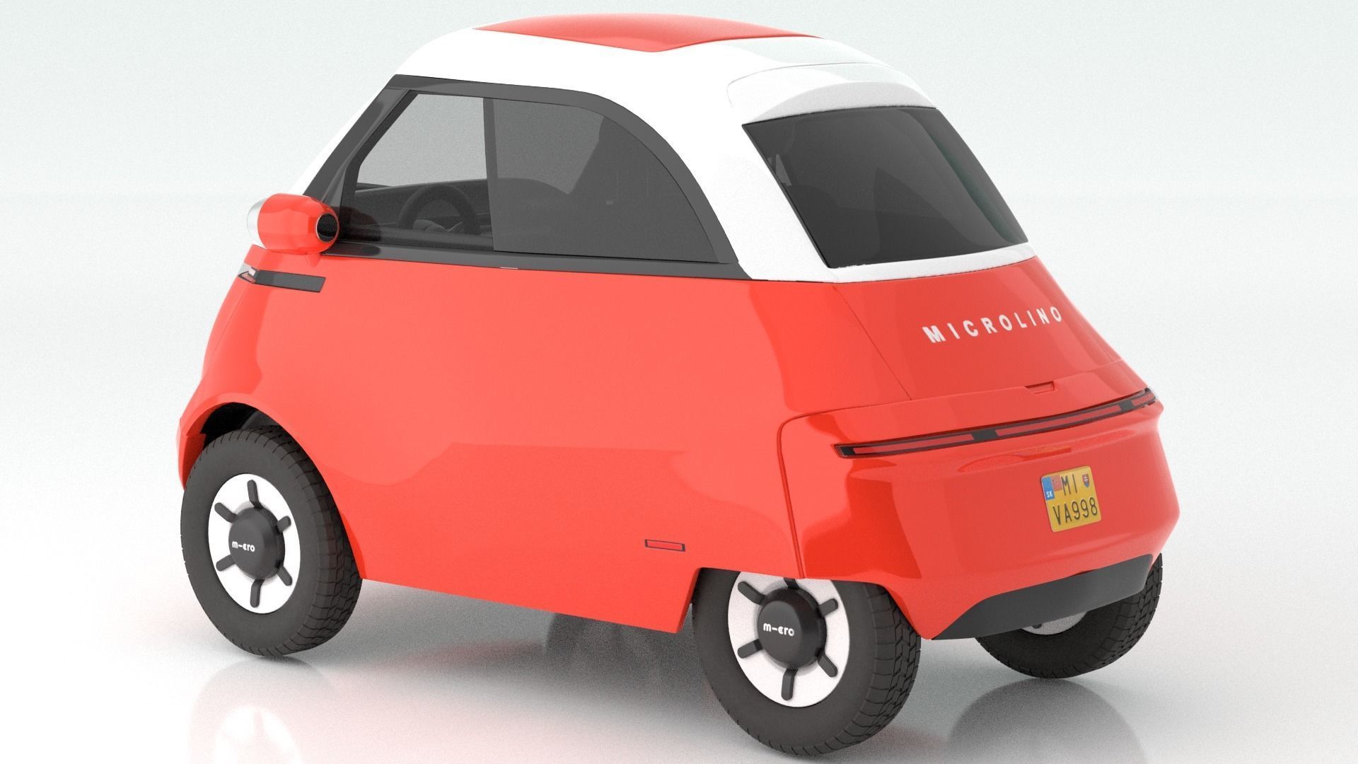 Microlino electric scooter car Red 3D model | CGTrader