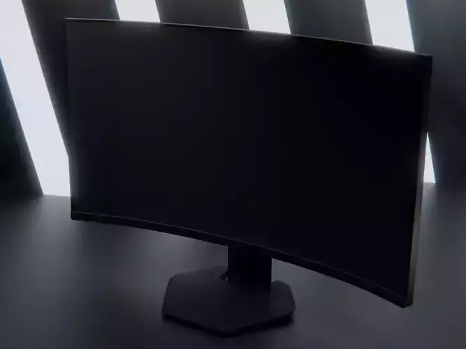 Curved monitor free 3D model | CGTrader
