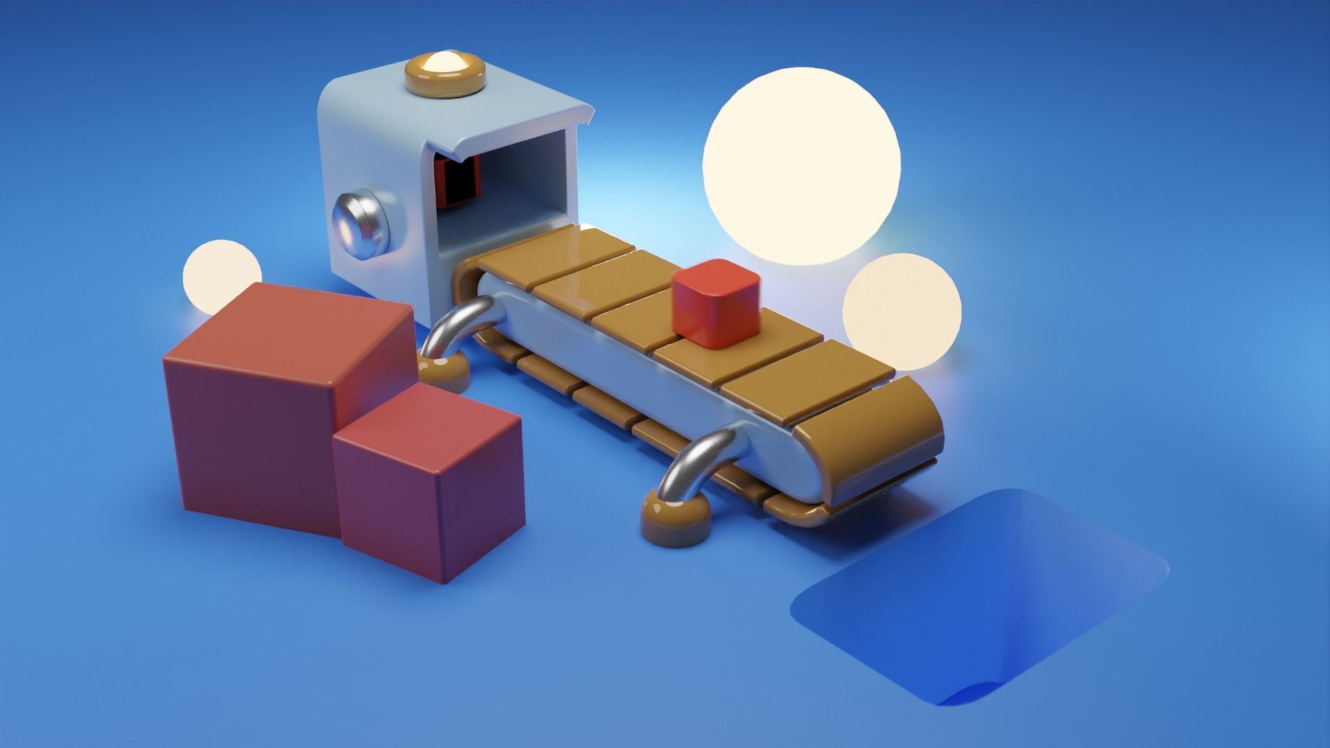 Conveyor Belt free 3D model animated | CGTrader