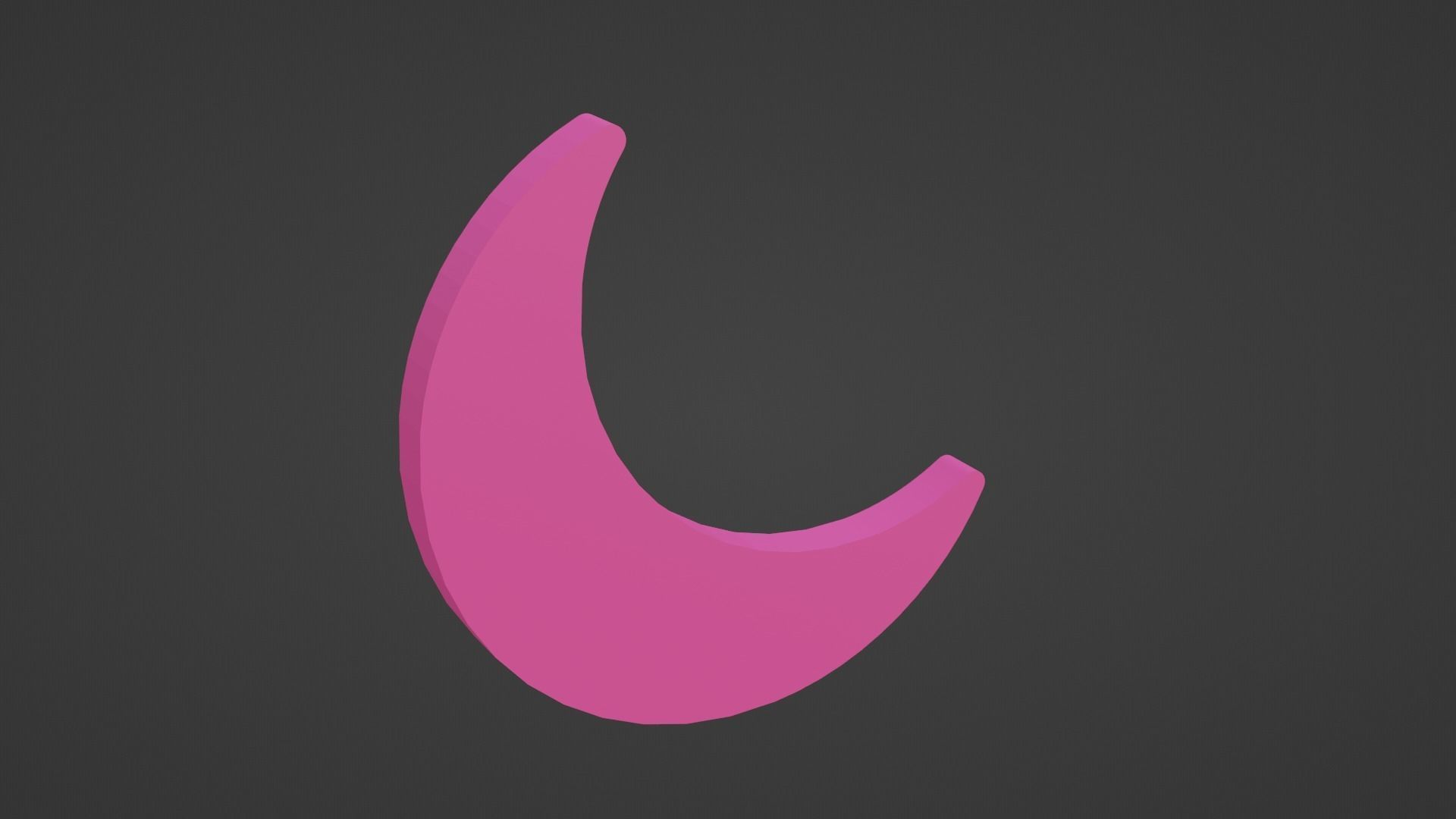 3D model Pink Crescent Moon VR / AR / low-poly | CGTrader