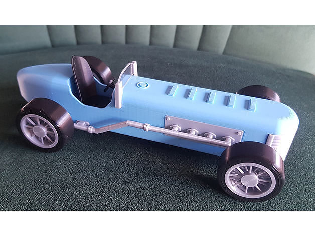 3D Printable Vintage Racing Car Model 3D model 3D printable | CGTrader