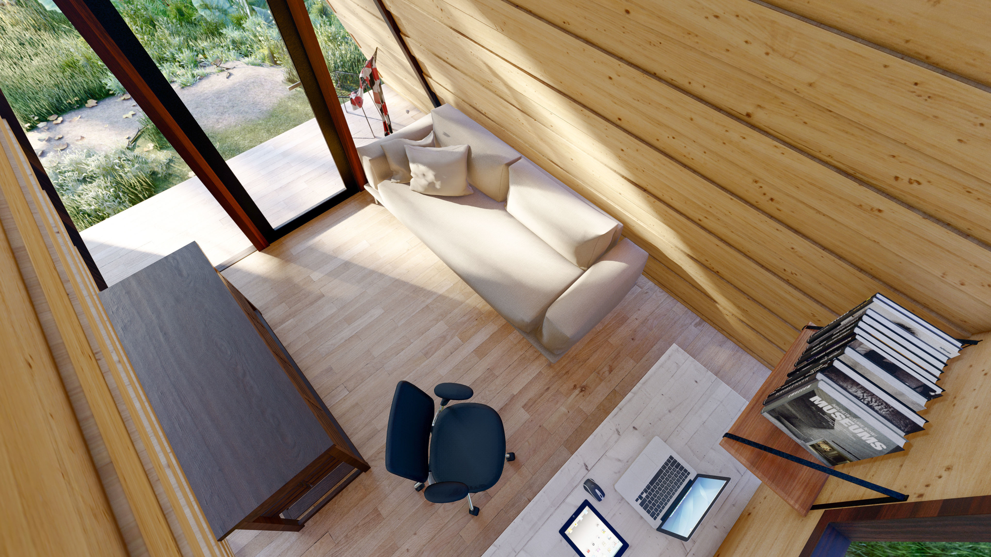 Timber Frame Architectural a frame house fully details 3D model | CGTrader