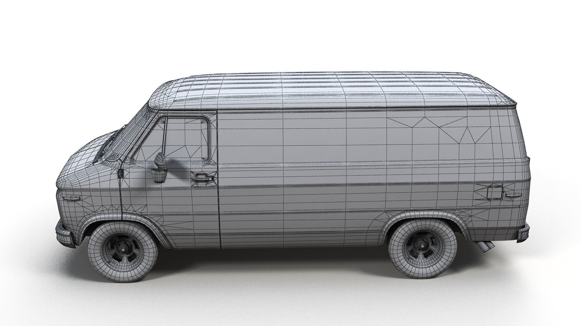 3D model Custom american van VR / AR / low-poly | CGTrader