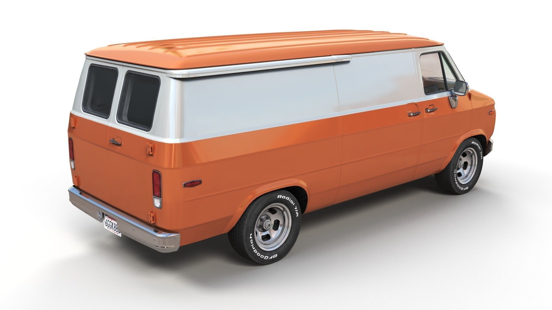 3D model Custom american van VR / AR / low-poly | CGTrader