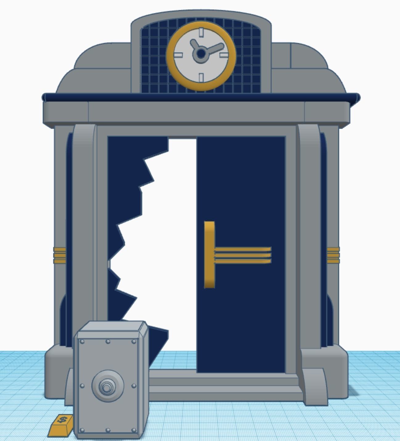 Batman The Animated Series DC Collectibles Gotham Bank Playset 3D model ...