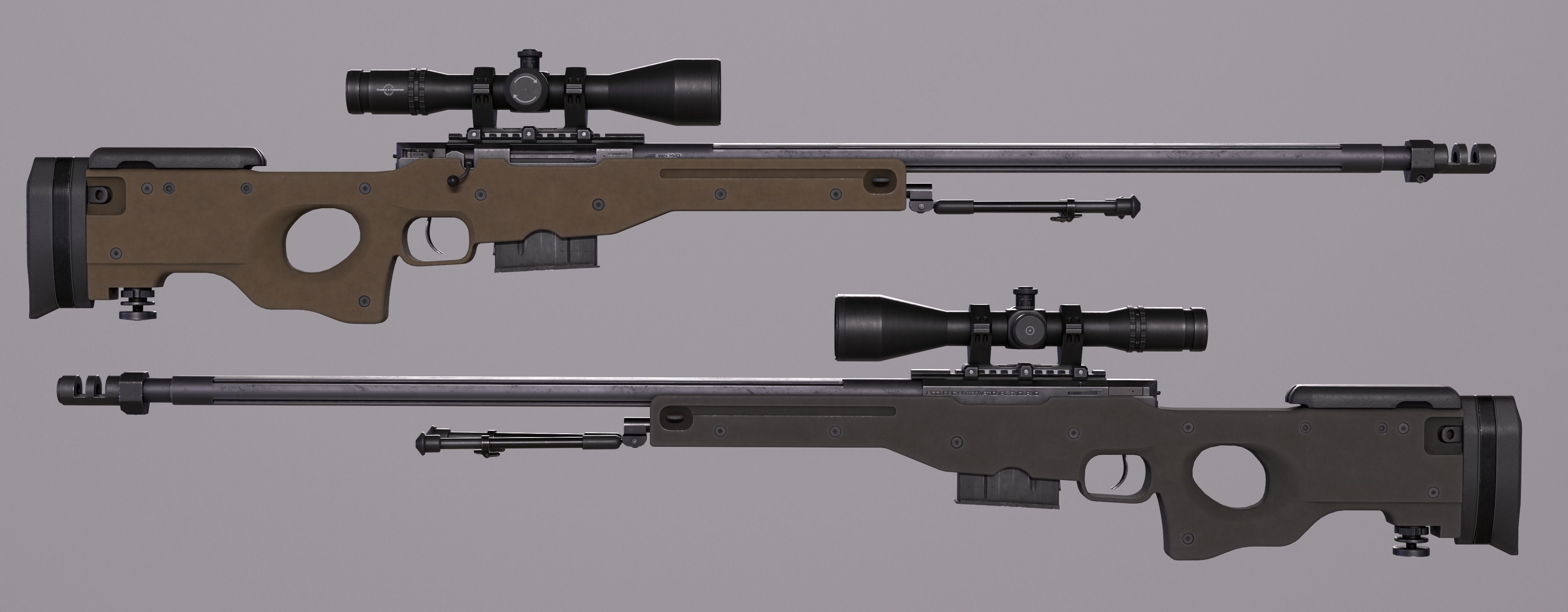 3D model AWM Sniper Rifle - Game Ready VR / AR / low-poly | CGTrader