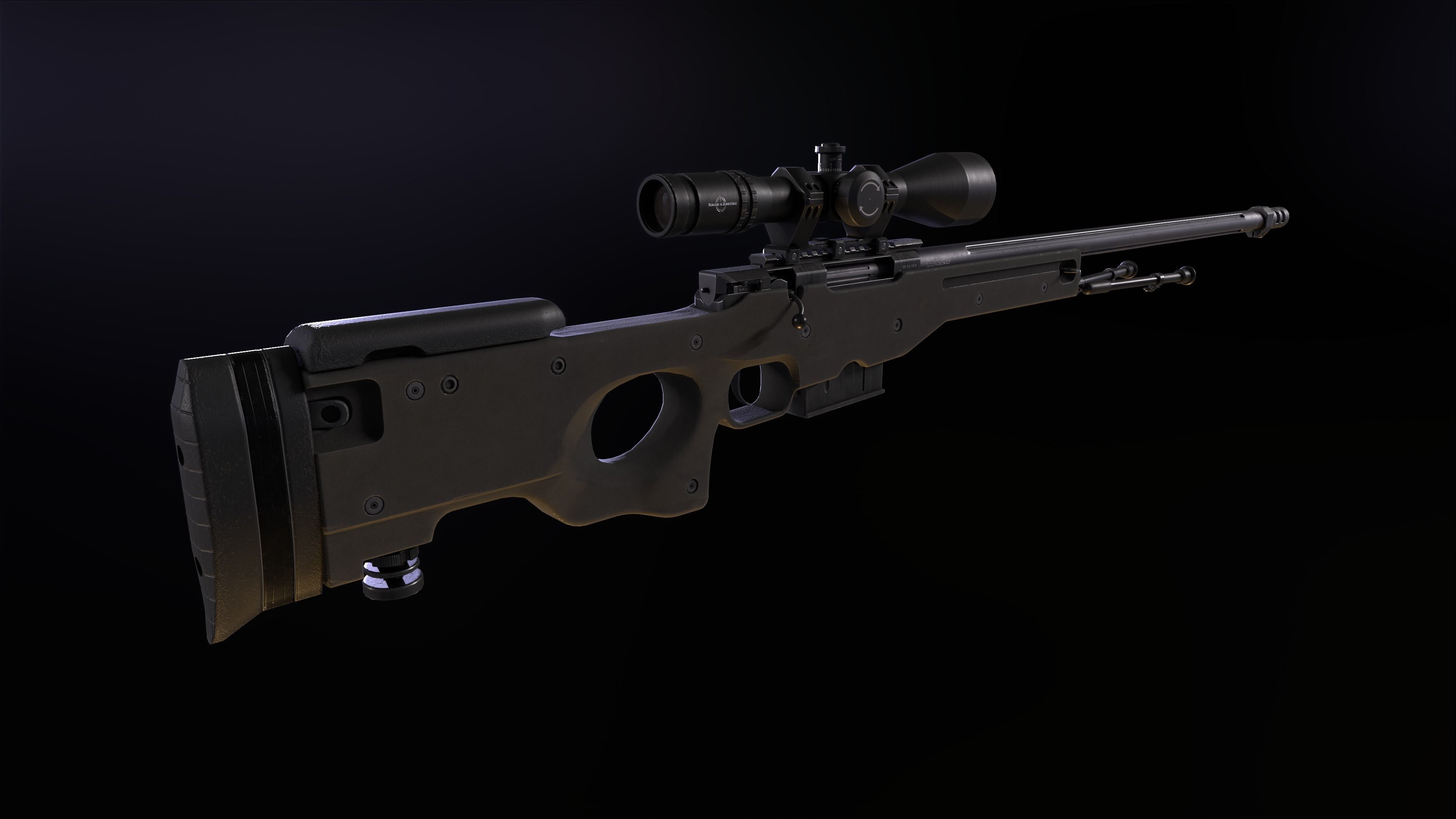 3D model AWM Sniper Rifle - Game Ready VR / AR / low-poly | CGTrader