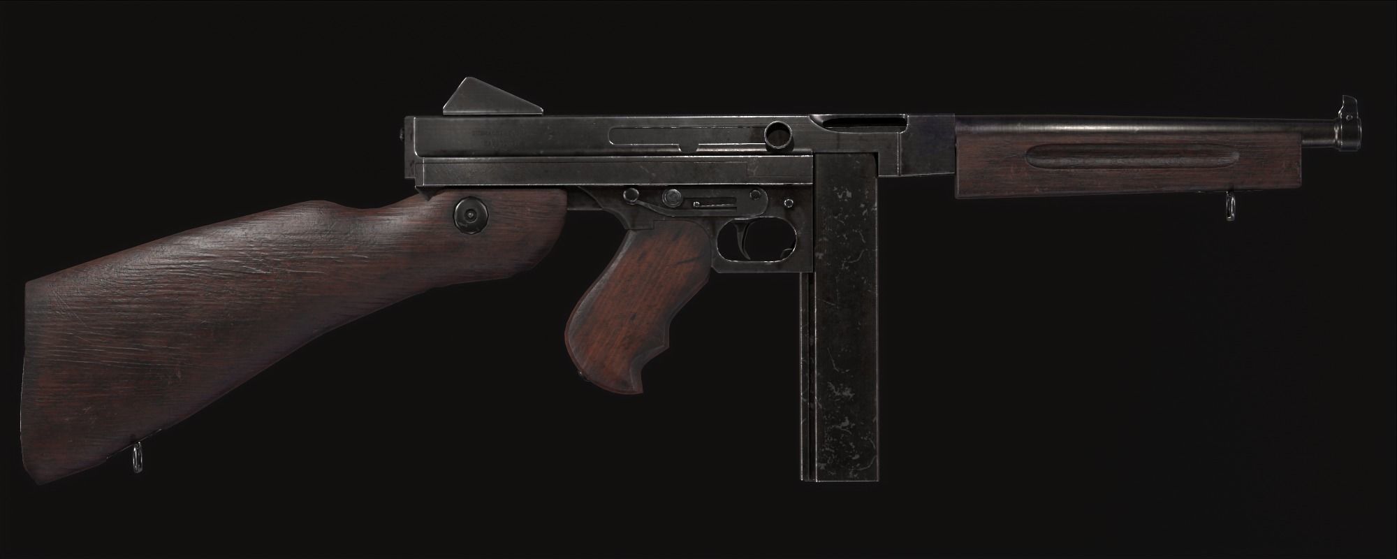 3D model M1A1 - WW2 Submachine Gun VR / AR / low-poly | CGTrader