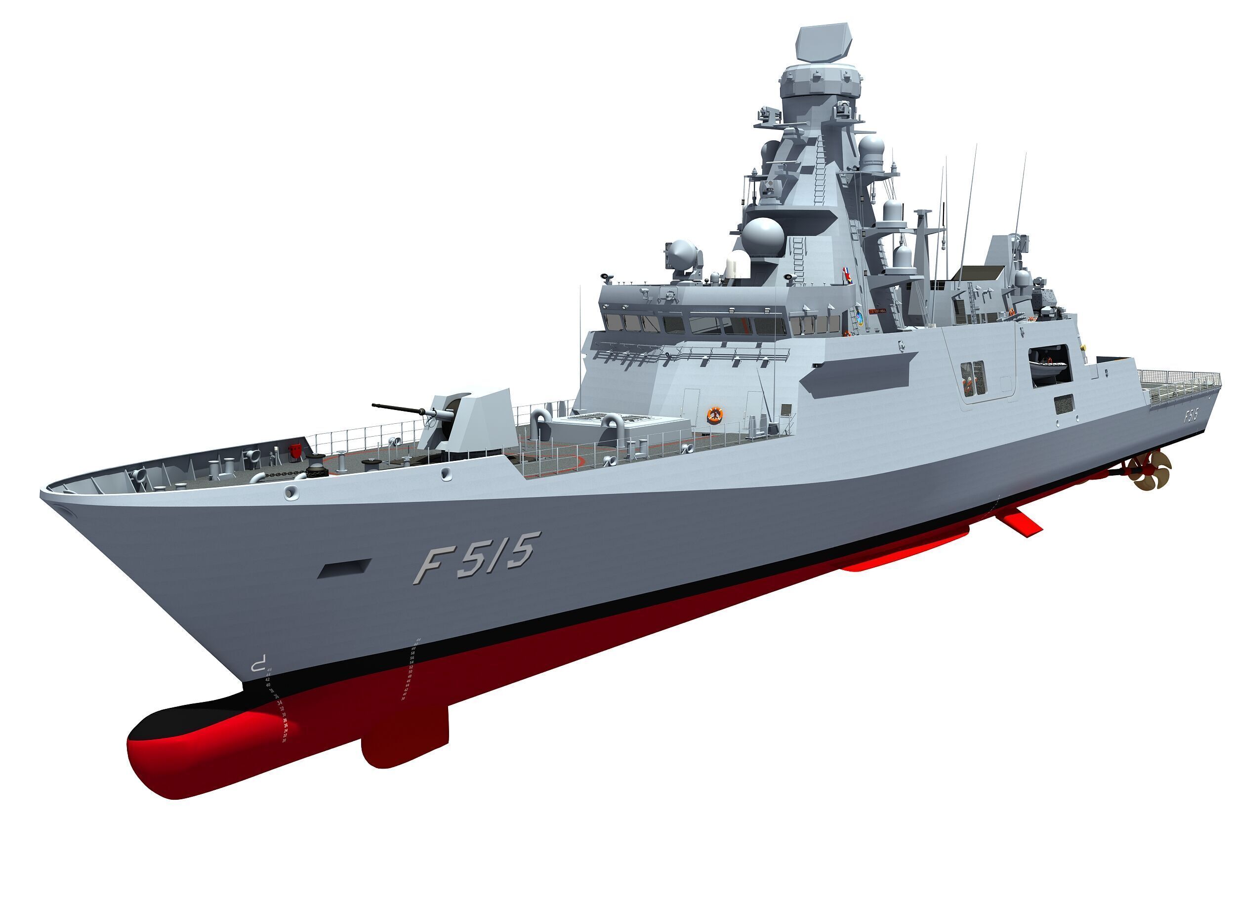 TCG ISTANBUL TURKISH ISTIF CLASS FRIGATE 3D model | CGTrader