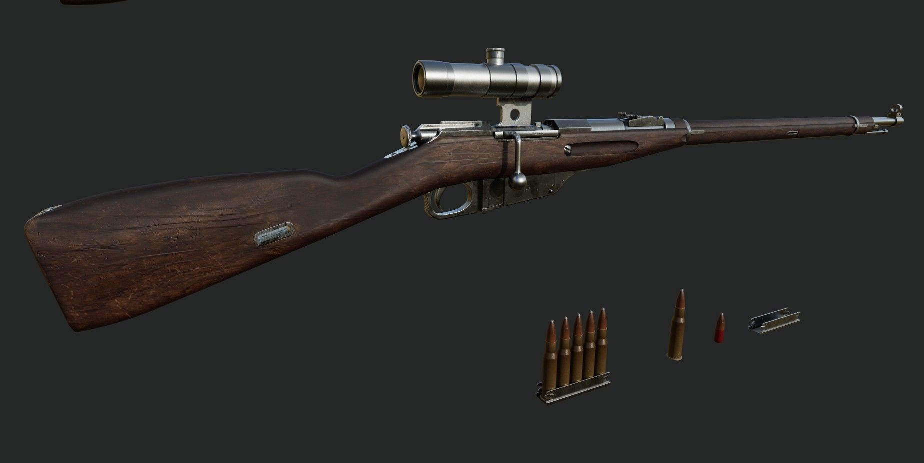 3D model Mosin Nagant M1891 VR / AR / low-poly | CGTrader