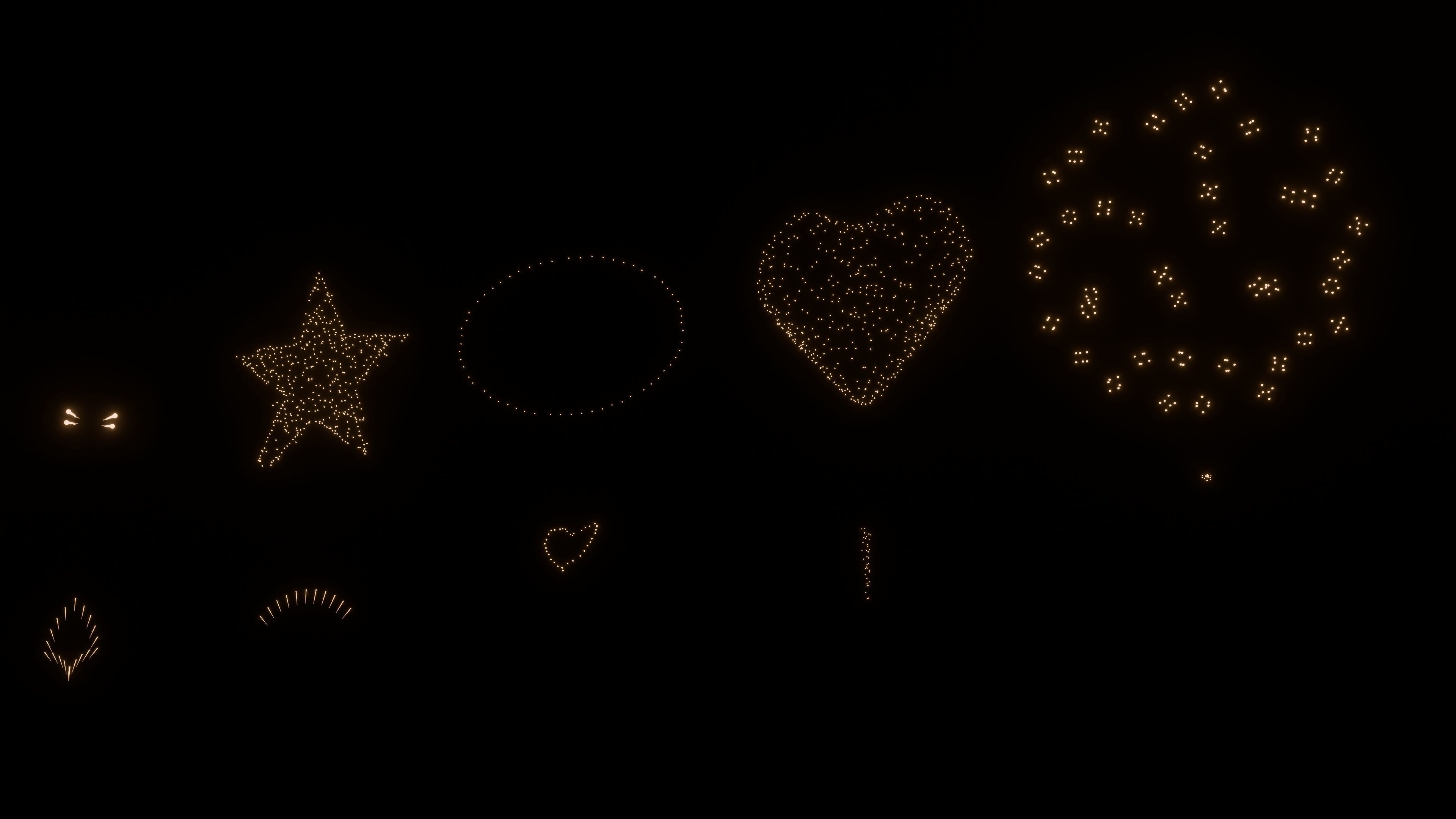 3D model Fireworks Rigged Animated Set 3 Special VR / AR / low-poly ...